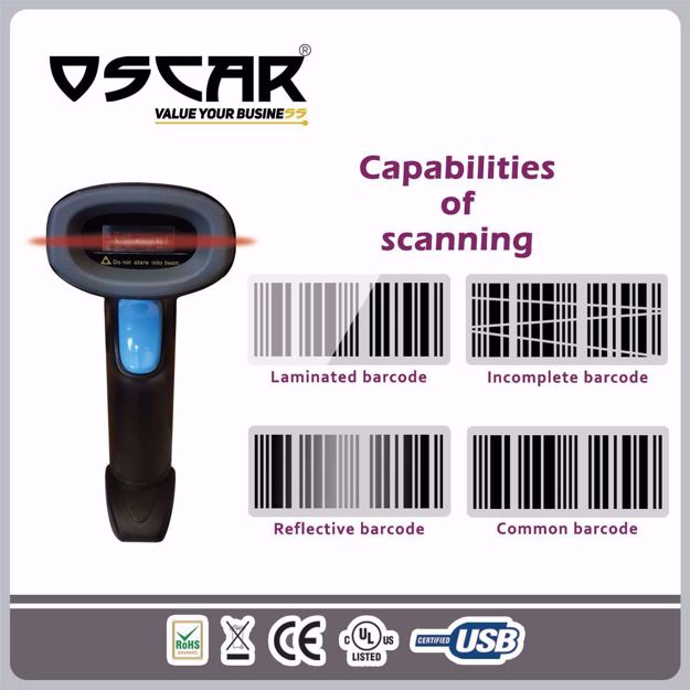 OSCAR Smart Electronics-OSCAR OS-60CBR Wireless Linear Imager 1D 2-in-1 ...